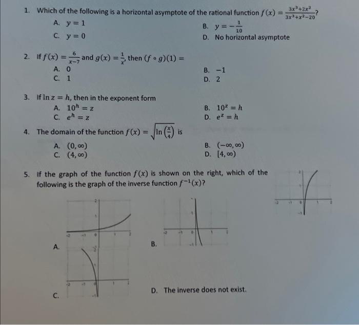Solved Multiple Choice (10 Points). Each question only has | Chegg.com