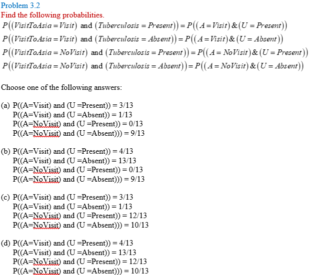 Solved Problem 3.2Find the following probabilities.P(( | Chegg.com