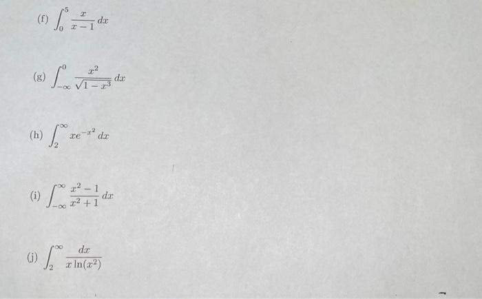 Solved LEARNING GOAL: to use the definitions of improper | Chegg.com