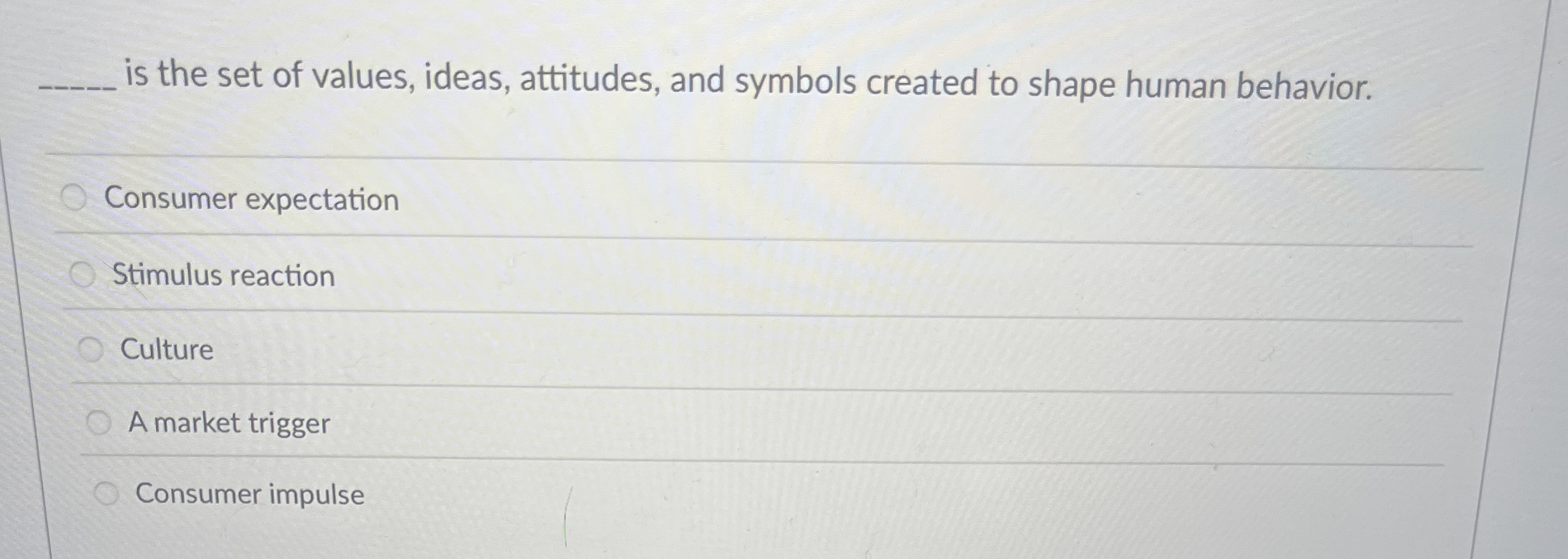 High Quality SOLUTION q, ﻿is the set of values, ideas, attitudes, and | Chegg.com