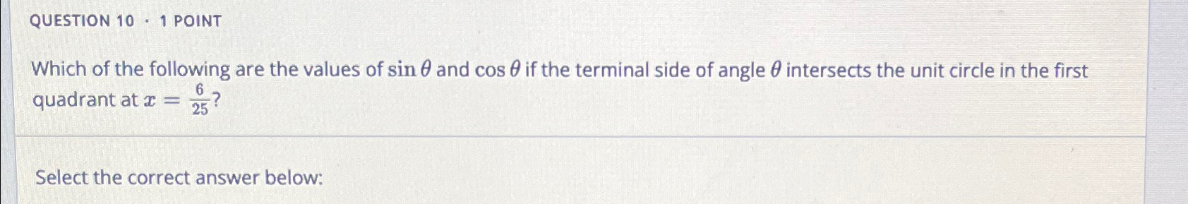 Solved QUESTION 10 - 1 ﻿POINTWhich of the following are the | Chegg.com