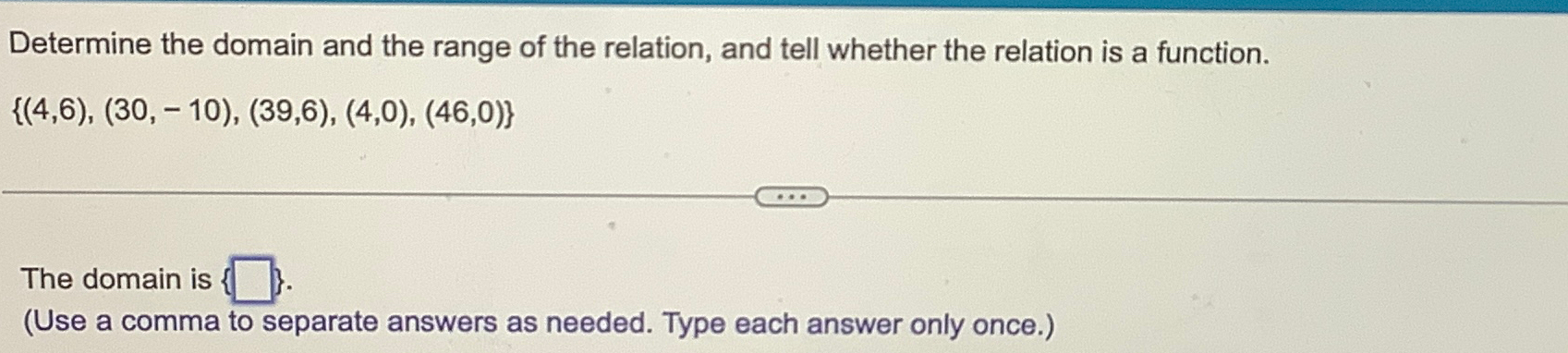 Solved Determine the domain and the range of the relation, | Chegg.com