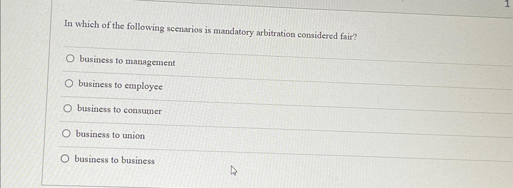 Solved In which of the following scenarios is mandatory | Chegg.com
