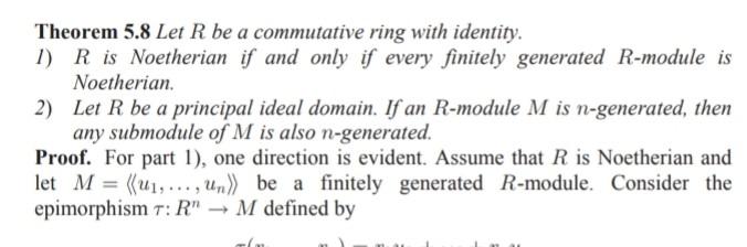 Solved Theorem 5.8 Let R be a commutative ring with | Chegg.com