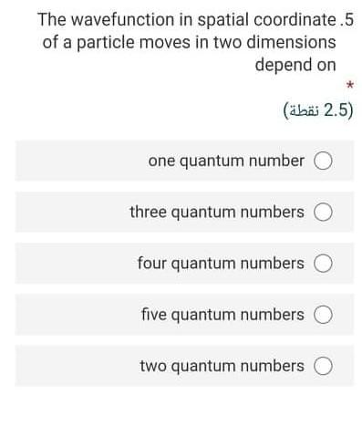 Solved The wavefunction in spatial coordinate.5 of a | Chegg.com