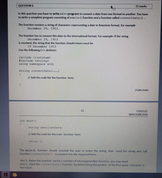 Solved QUESTION 6 15 marks In this question you have to | Chegg.com