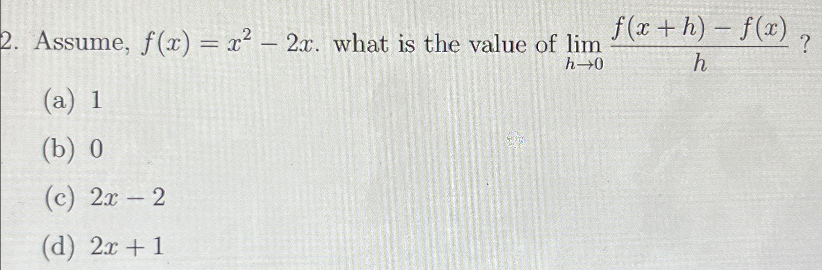 Solved Assume, f(x)=x2-2x. what is the value of | Chegg.com Solved Assume, f(x)=x2-2x. what is the value of | Chegg.com