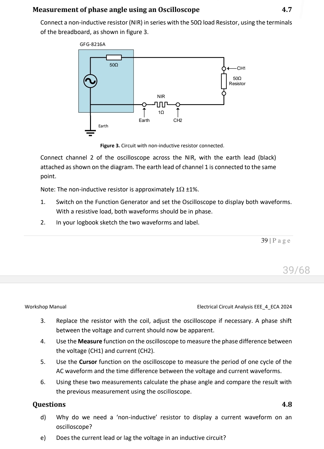 Solved Measurement of phase angle using an | Chegg.com