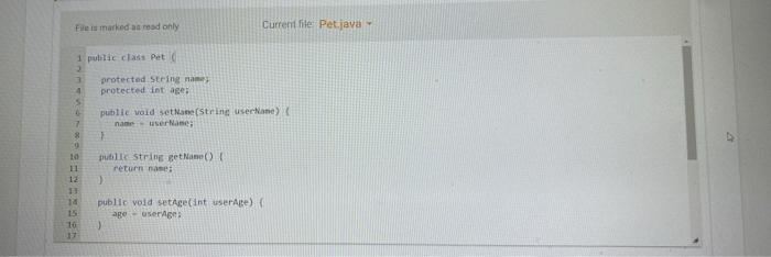 Solved 10.14 LAB: Pet information (derived classes) dogtreed | Chegg.com