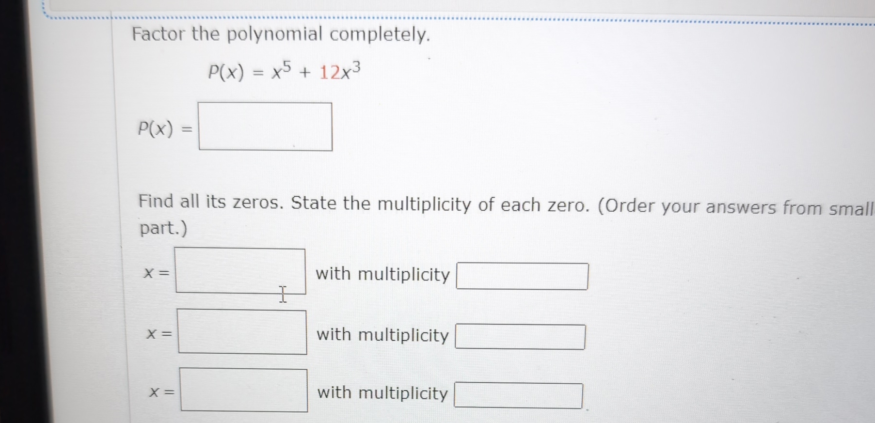 Solved Factor the polynomial | Chegg.com