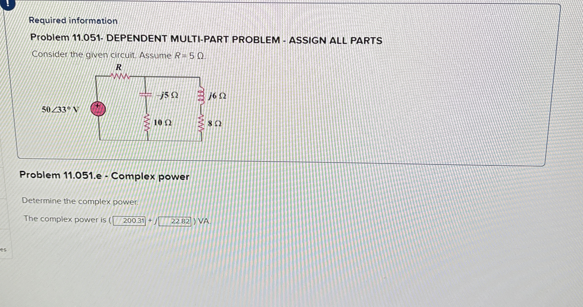 Solved Required informationProblem 11.051- ﻿DEPENDENT | Chegg.com