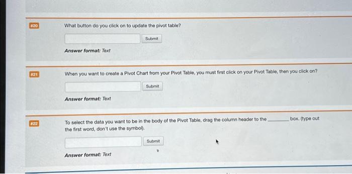 Solved What button do you click on to update the pivot | Chegg.com