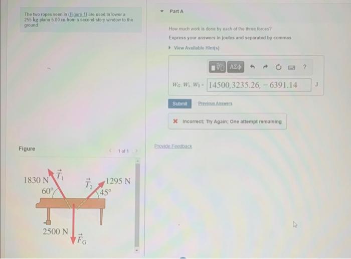 Solved The two ropes seen in Figure 1 are used to lower a | Chegg.com