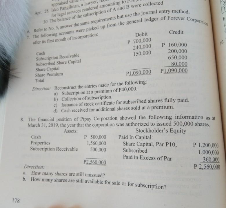 Solved Direction a. Prepare the entries using the memorandum | Chegg.com