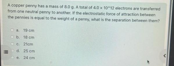 Solved A copper penny has a mass of 8.0 g. A total of | Chegg.com
