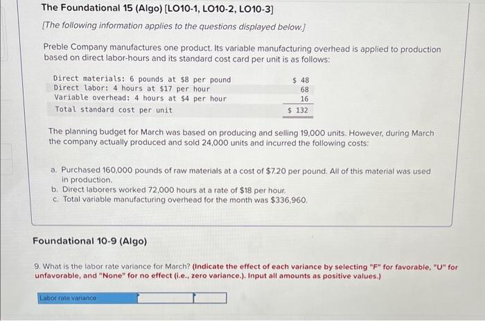 Solved The Foundational 15 (Algo) [LO10-1, LO10-2, LO10-3] | Chegg.com