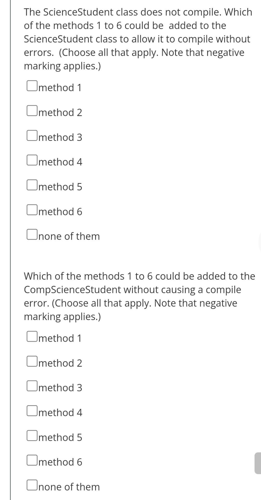 Solved Study the Java constructs below and answer the | Chegg.com