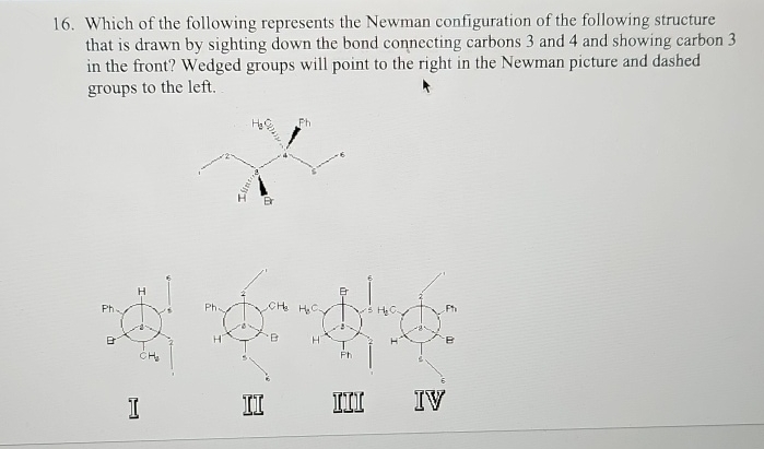 Solved Which of the following represents the Newman | Chegg.com