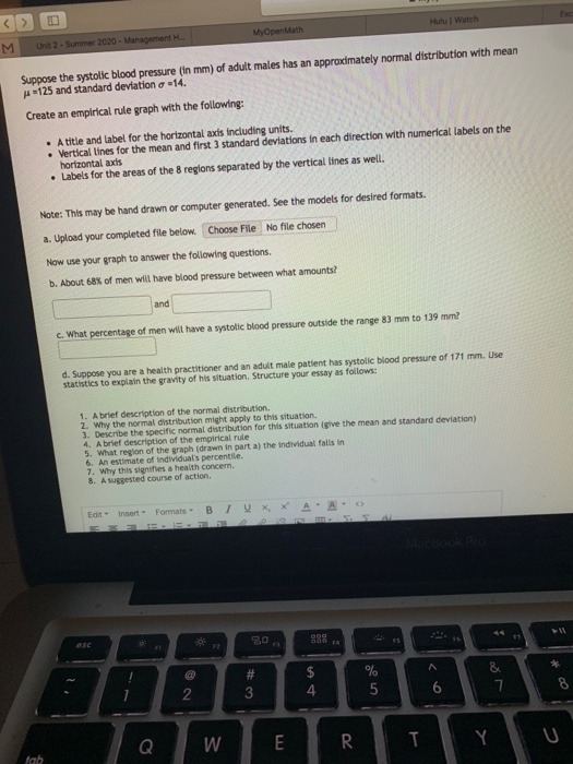 Solved Hulu I Watch MyOpen Math M Unit 2 - Summer 2010 - | Chegg.com