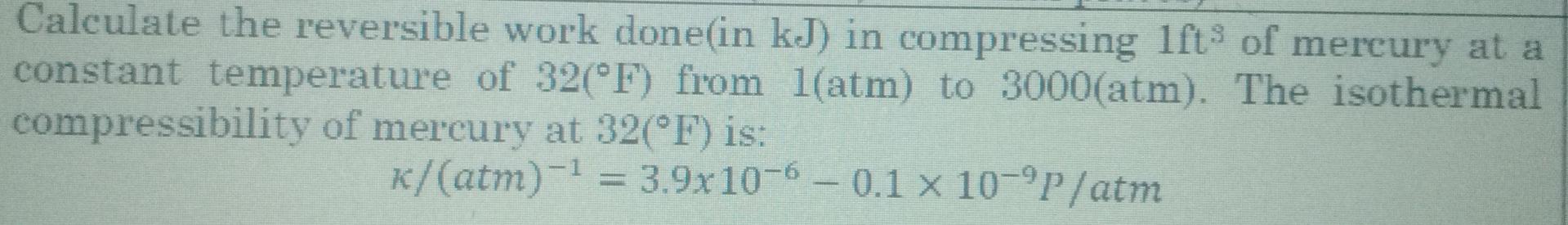 Solved Calculate the reversible work done(in kJ ) in | Chegg.com