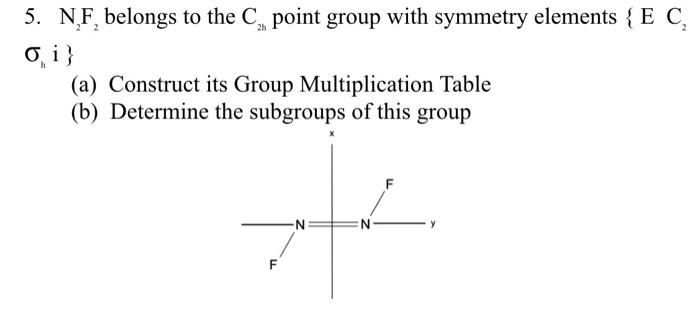 Solved 5. NF, belongs to the C, point group with symmetry | Chegg.com