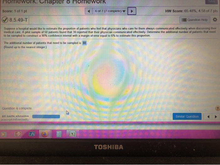 Solved Save Homework: Chapter 8 Homework Score: 1 of 1 pt 6 | Chegg.com Solved Save Homework: Chapter 8 Homework Score: 1 of 1 pt 6 | Chegg.com
