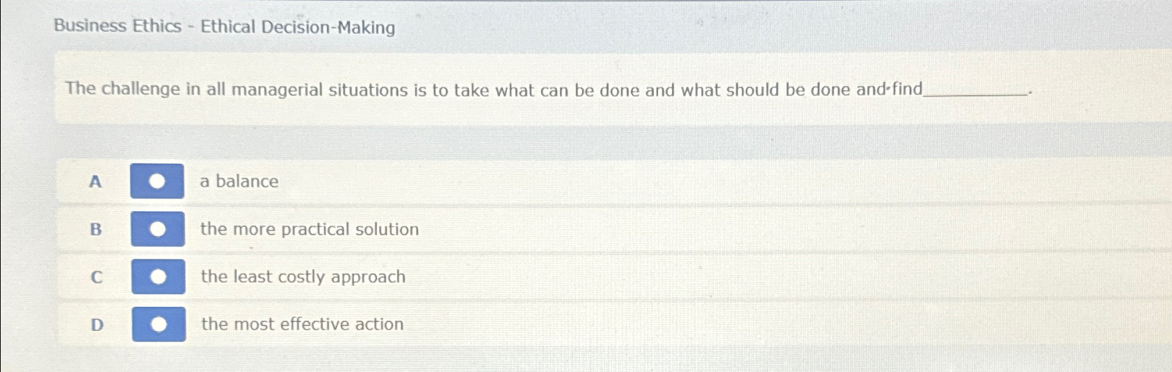 Solved Business Ethics - ﻿Ethical Decision-MakingThe | Chegg.com