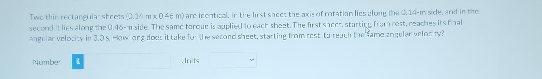 Solved Two thin rectangular sheets (0.14 m×0.46 m) are | Chegg.com