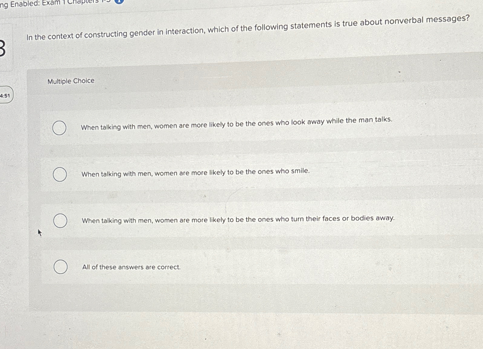 Solved In the context of constructing gender in interaction, | Chegg.com