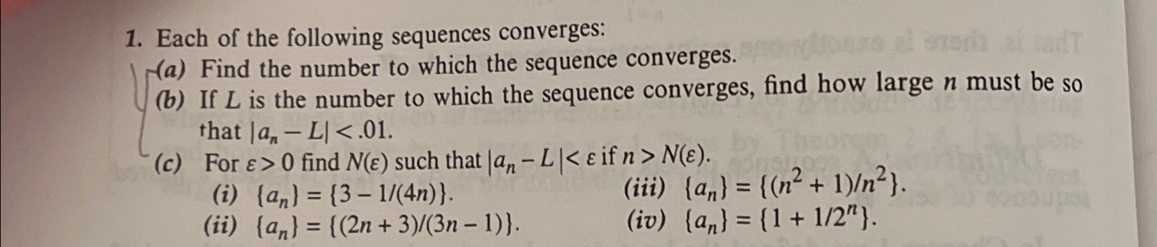 Solved Each of the following sequences converges:\\n(a) Find | Chegg.com