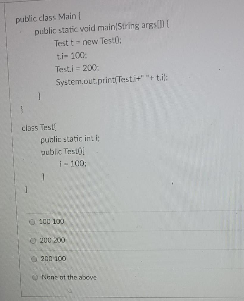 Solved public class Main { public static void main(String | Chegg.com