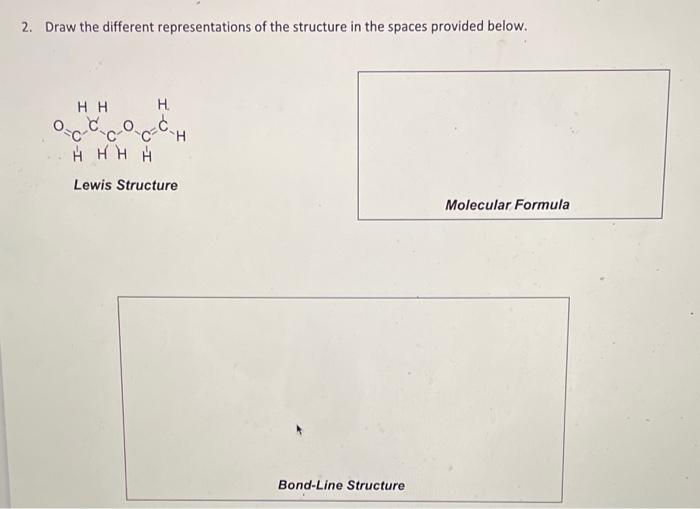 Solved 2. Draw the different representations of the | Chegg.com