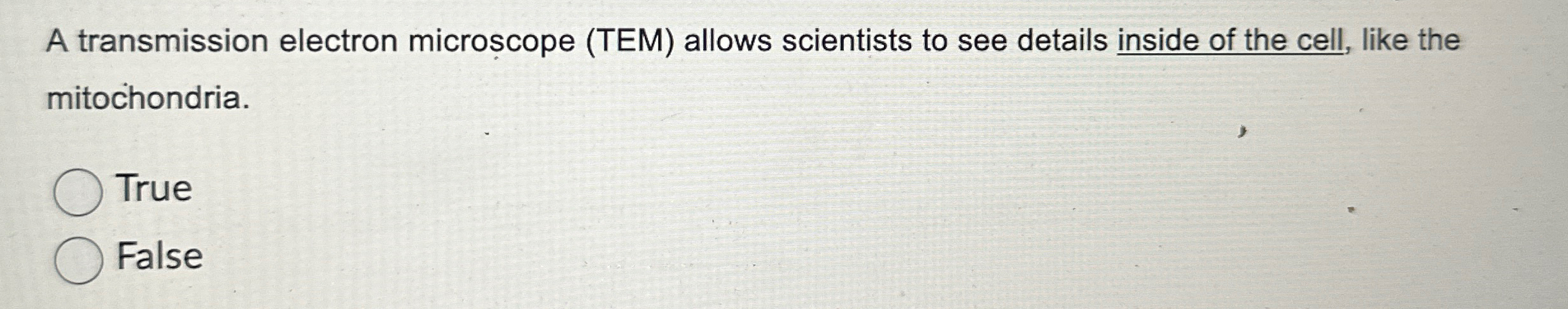 Solved A transmission electron microscope (TEM) ﻿allows | Chegg.com
