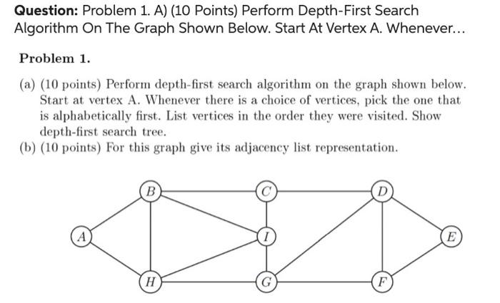 Solved Question: Problem 1. A) (10 Points) Perform | Chegg.com