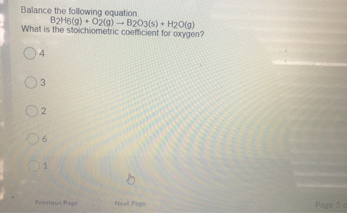 Solved Balance the following equation. B2H6(g) + O2(g) | Chegg.com