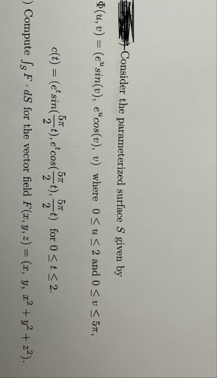 Solved Consider the parameterized surface S ﻿given by | Chegg.com