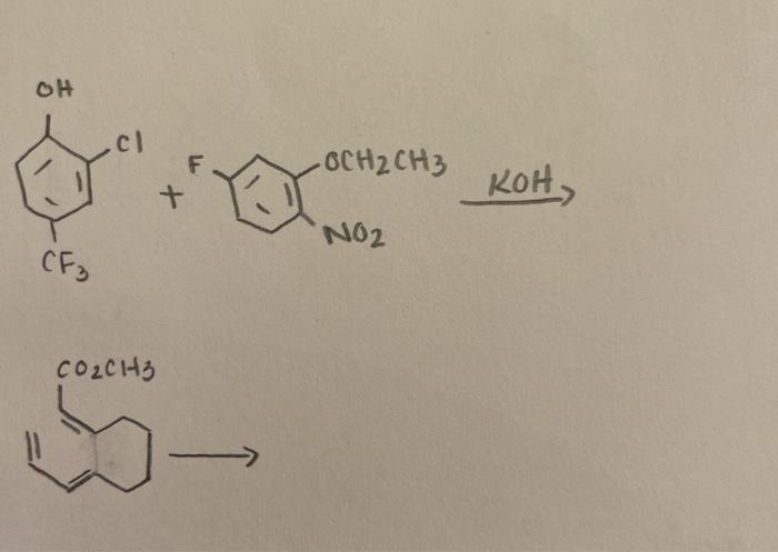 Solved он c) F осH2CH3 кон, + No2 С» CO2CH3 S | Chegg.com