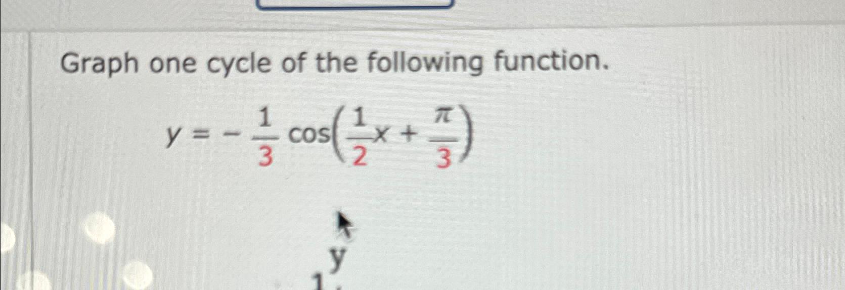 Solved Graph one cycle of the following | Chegg.com