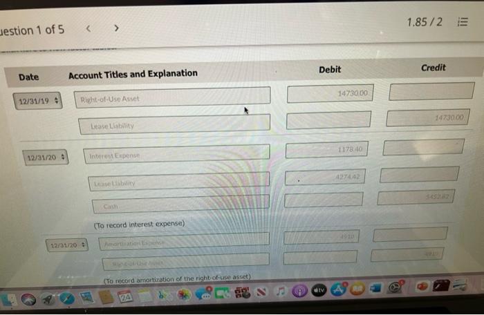 Solved Question 1 of 5 1.85/2 E Metlock enters into an | Chegg.com Solved Question 1 of 5 1.85/2 E Metlock enters into an | Chegg.com