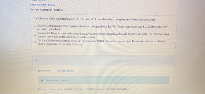 Solved Show Attempt History Current Attempt in Progress The | Chegg.com