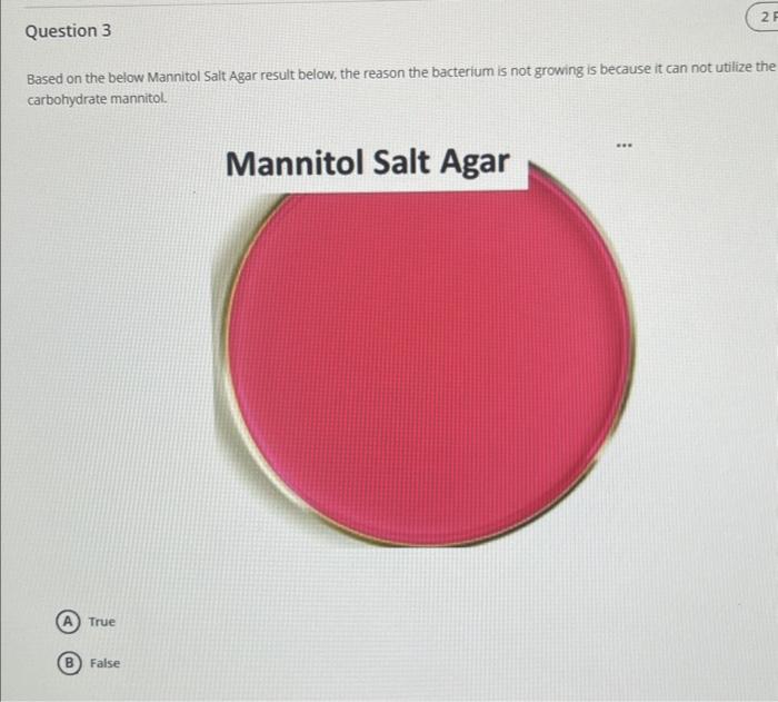 Solved Based on the below Mannitol Salt Agar result below, | Chegg.com