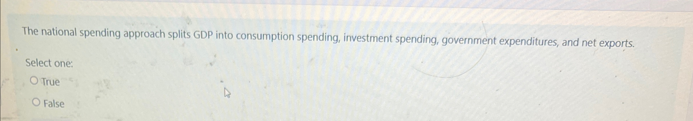 Solved The national spending approach splits GDP into | Chegg.com
