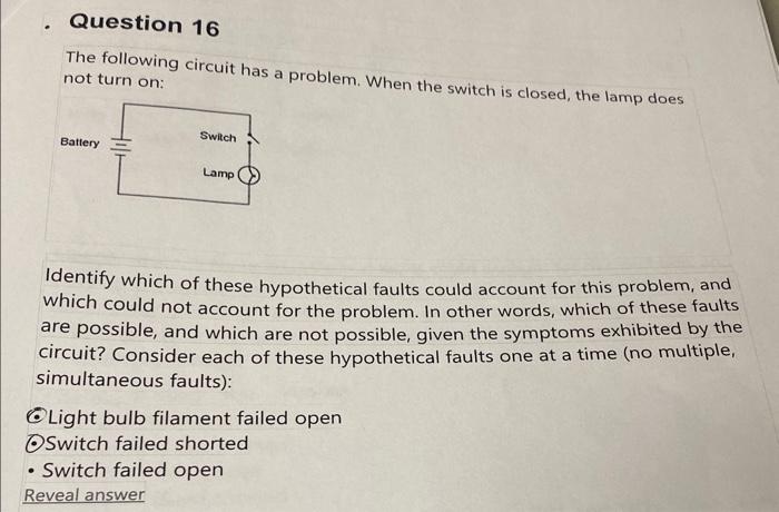 Solved The following circuit has a problem. When the switch | Chegg.com