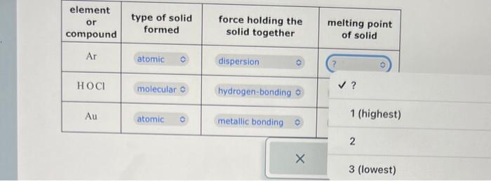 Solved Decide what kind of crystalline solid each element or | Chegg.com