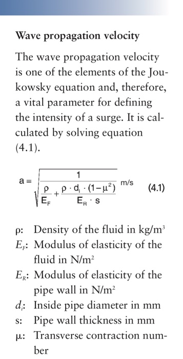 Solved Find The Joukowsky Equation By Using Wave Propagation