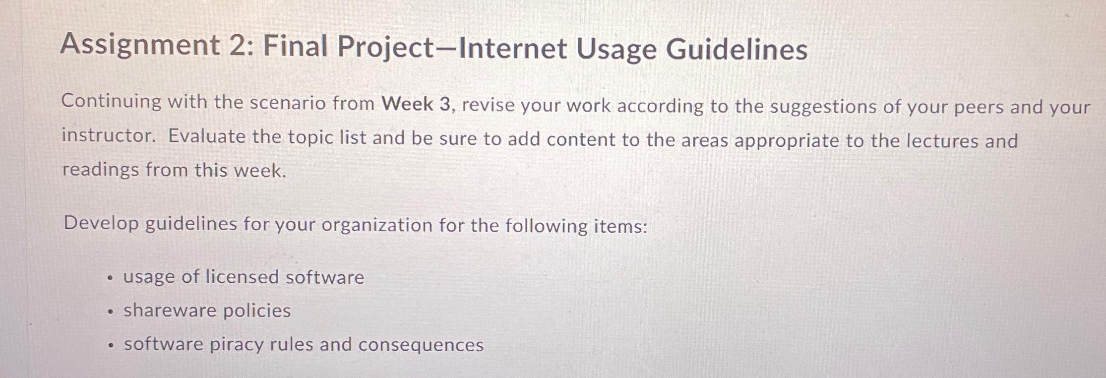 Solved Assignment 2: Final Project-Internet Usage | Chegg.com