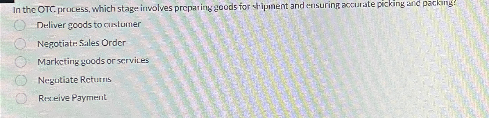 Solved In the OTC process, which stage involves preparing | Chegg.com