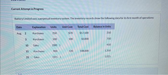 Solved Current Attempt in Progress Battery Limited uses a | Chegg.com