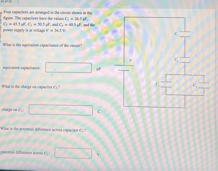Solved Four capacitors are arranged in the circuit shown in | Chegg.com