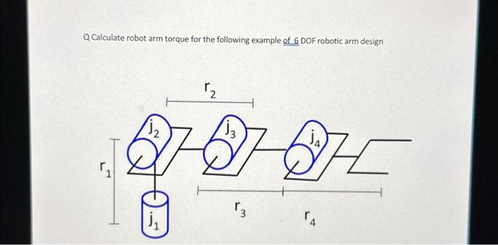 Solved calculate robot arm torque for the following example | Chegg.com